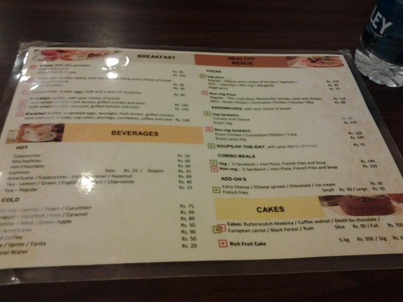Menu at Breadworks Boulangerie, Bengaluru, Esteem Mall