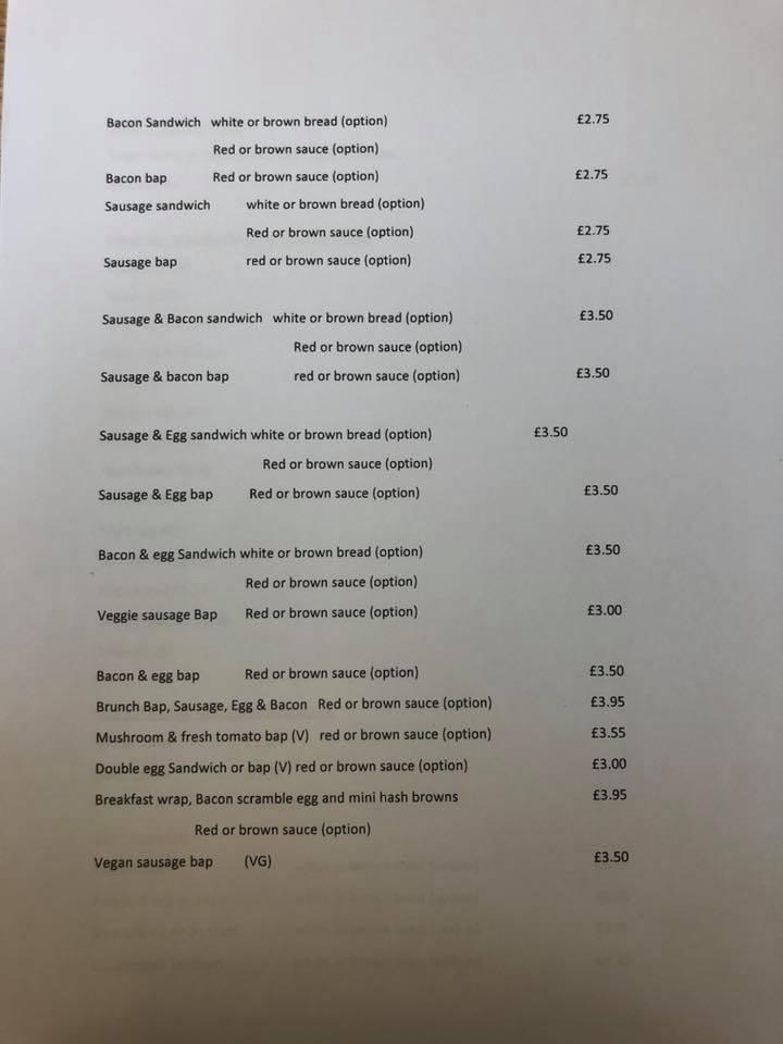 Menu at Brunch Lunch and Munch cafe, Exmouth, 18 Parade