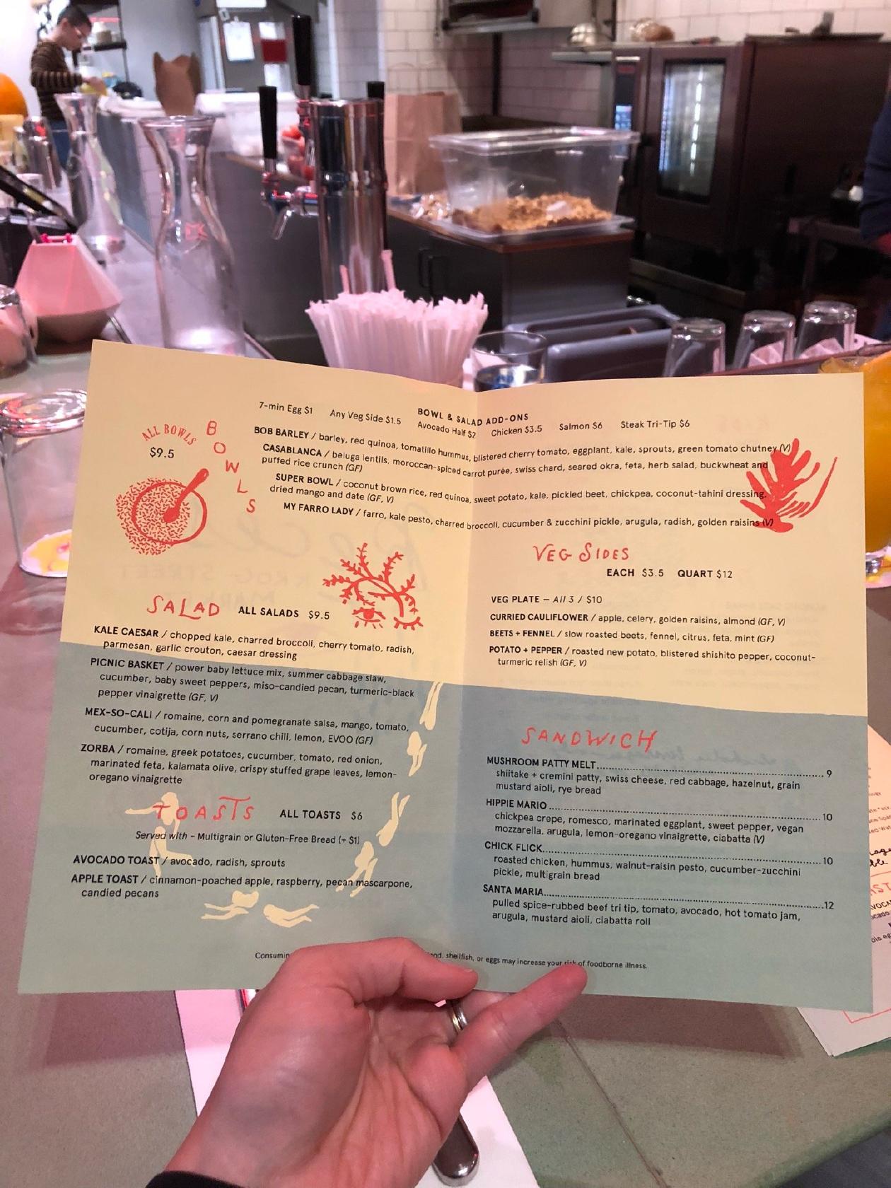 Menu at Recess (Krog Street) pub & bar, Atlanta