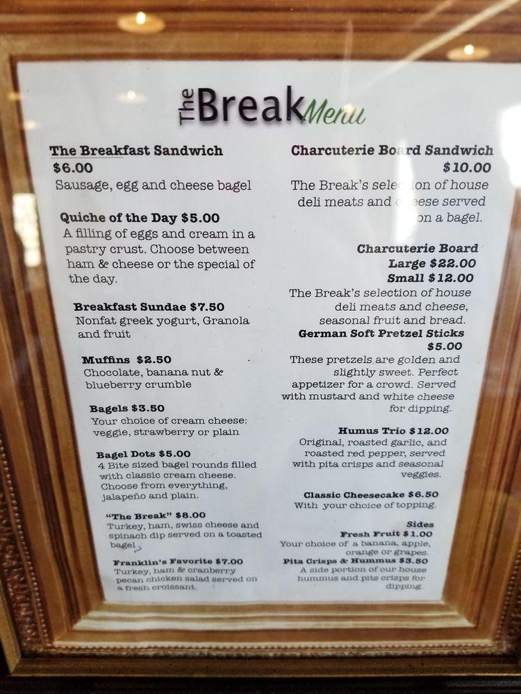 Menu at The Break pub & bar, Muskogee