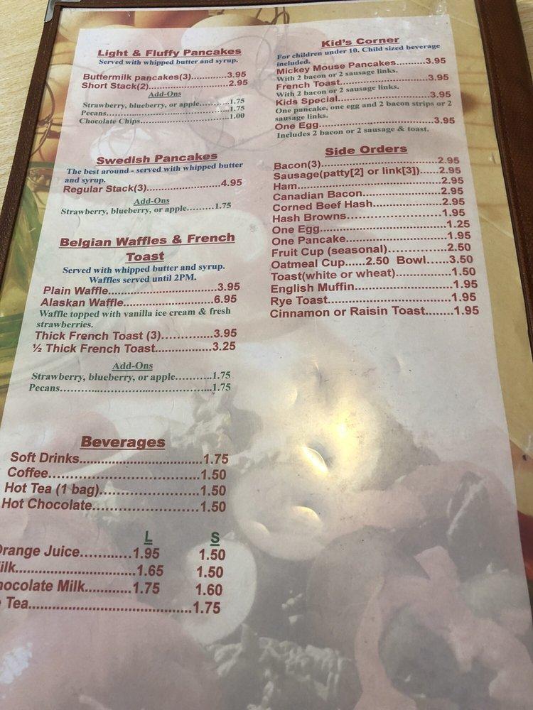 Menu at Washington Family Restaurant, Washington, Peoria St #2352