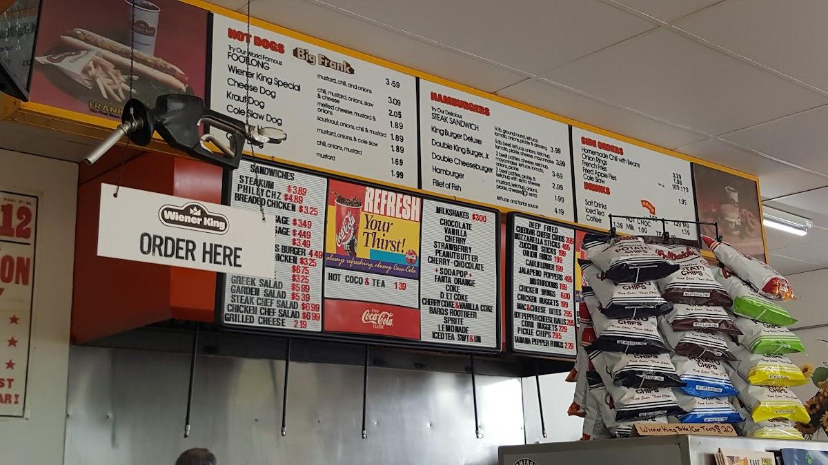 Menu at Wiener King restaurant, Mansfield
