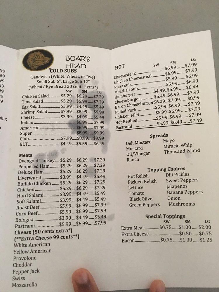 Menu at Bennett Point General Store & Deli, Grasonville