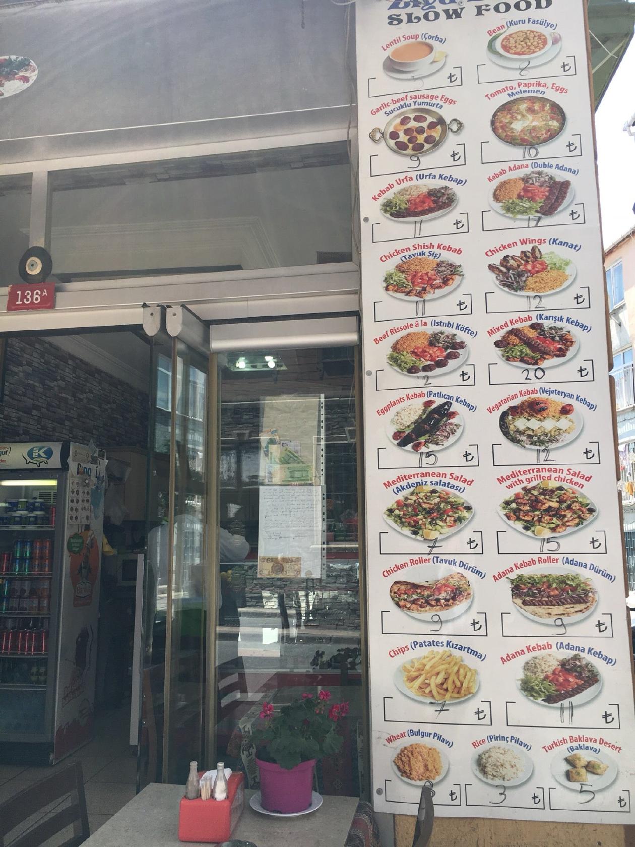Menu at Ziya Baba Türk Mutfağı Slow food, Istanbul, Kadırga Limanı Cd ...