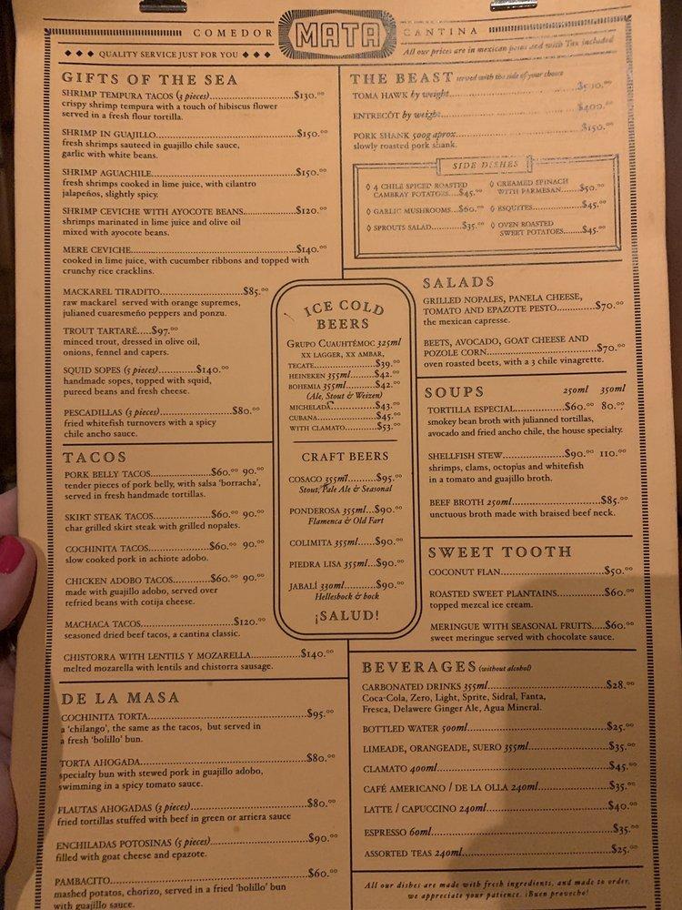 Carta de Mata, Ciudad de México