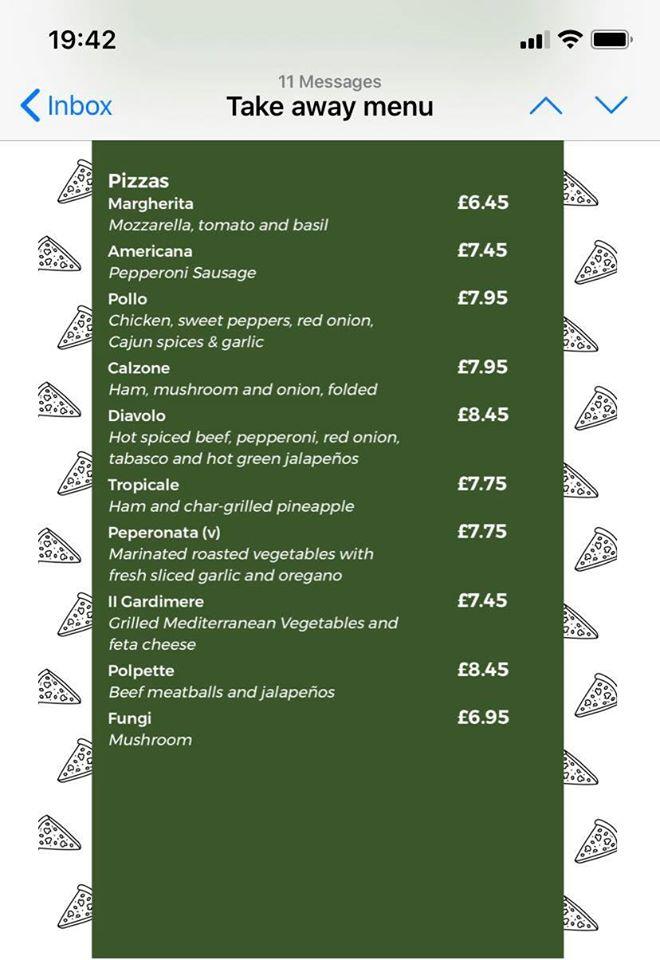 Menu at The Godfather Italian Restaurant, Houghton le Spring