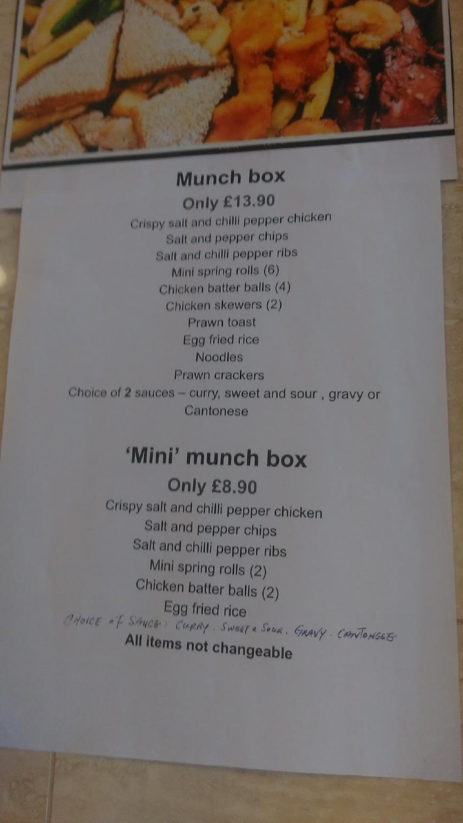 Menu at Dragon Palace restaurant, Newcastle upon Tyne