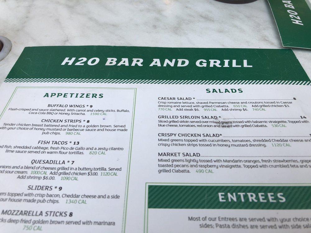 Menu at H20 Bar & Grill, Daytona Beach