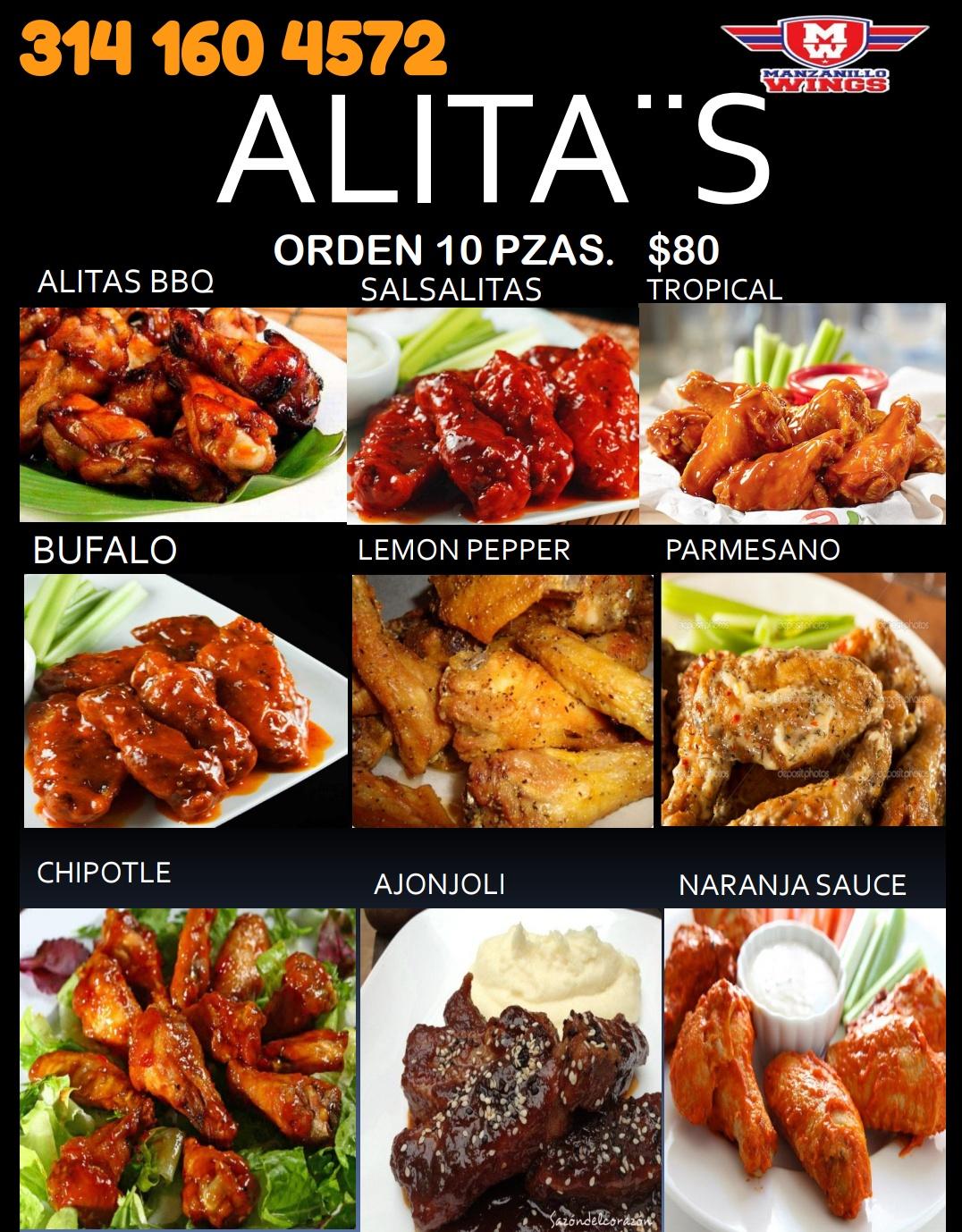 Menu at Manzanillo Wings restaurant, Manzanillo