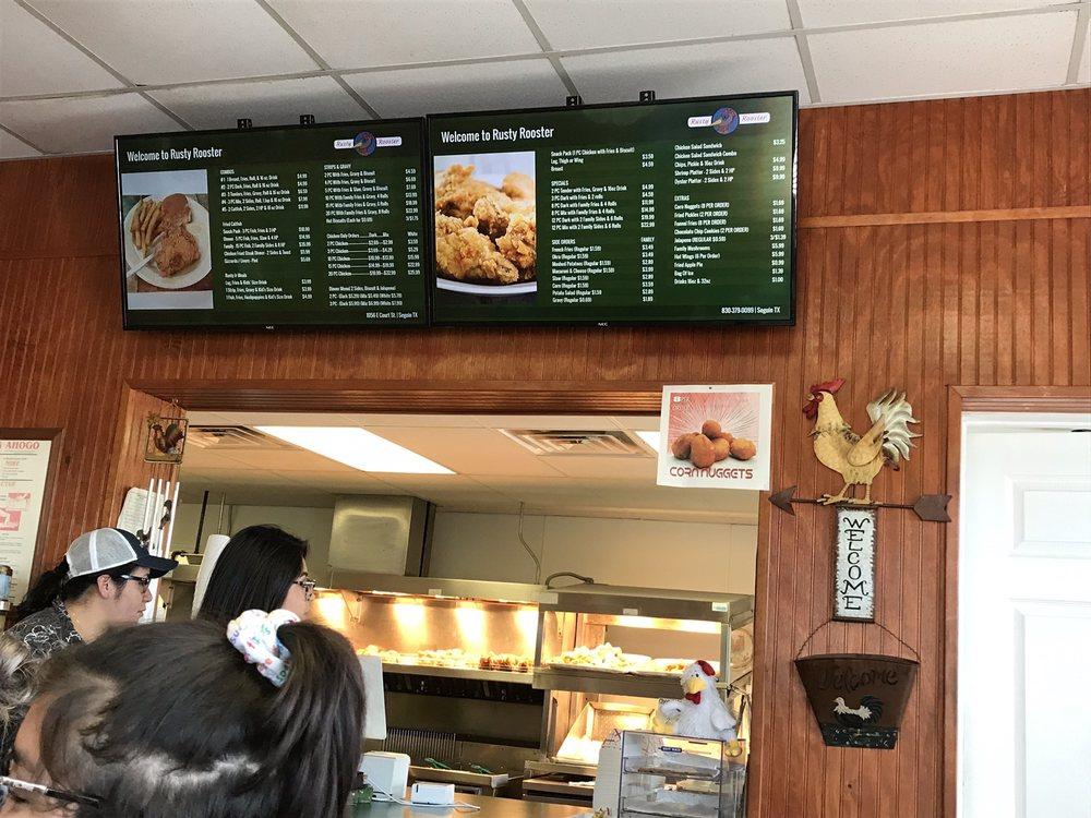 Menu at Rusty Rooster fast food, Seguin