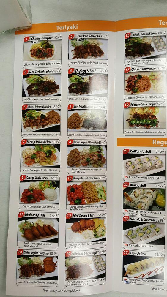 Menu at TH Teriyaki House restaurant, South Gate