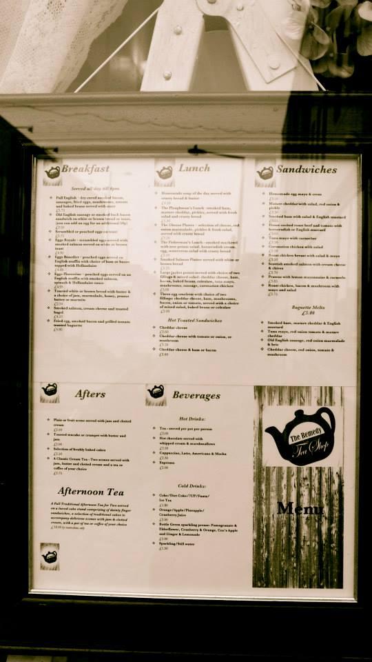 Menu at The Remedy Tea Shop cafe, Southend-on-Sea