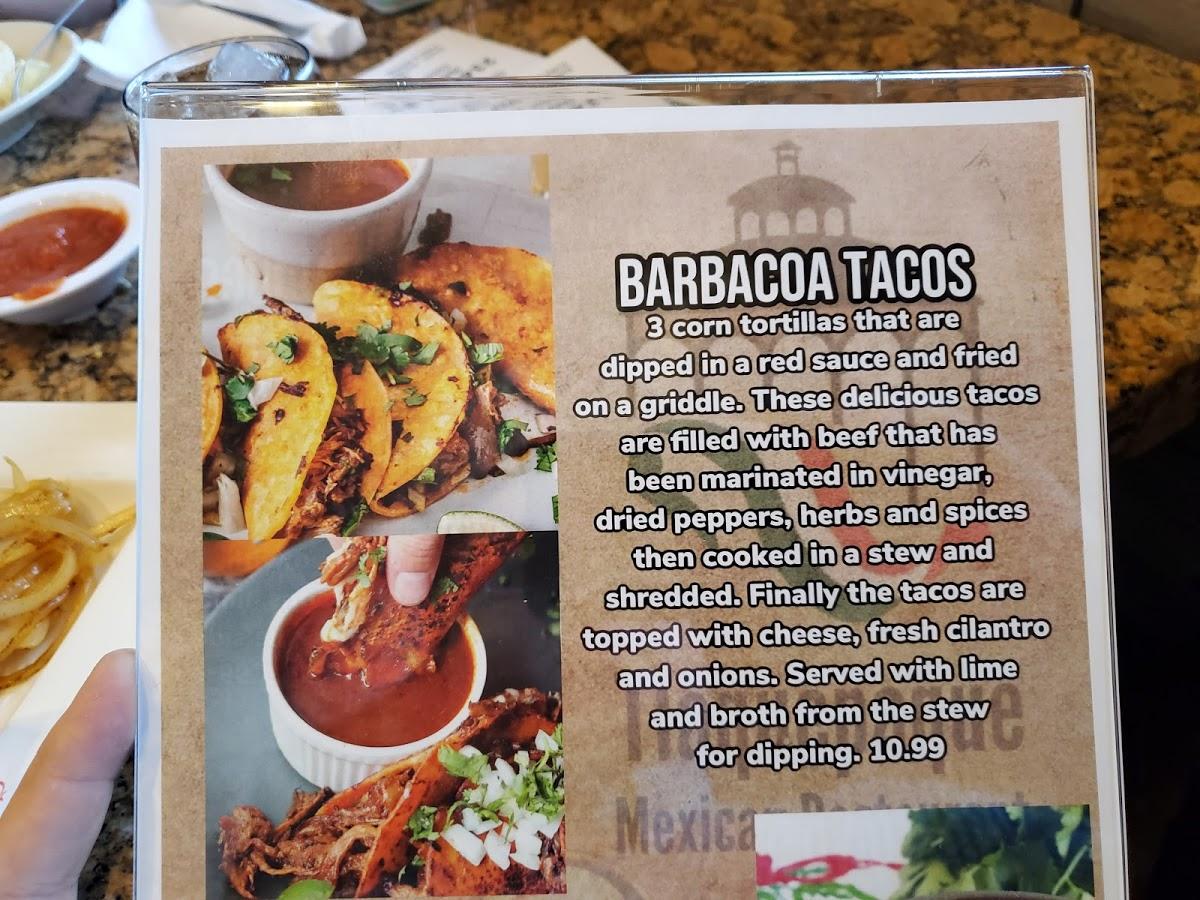 Menu at Casa Tlaquepaque restaurant, North Canton