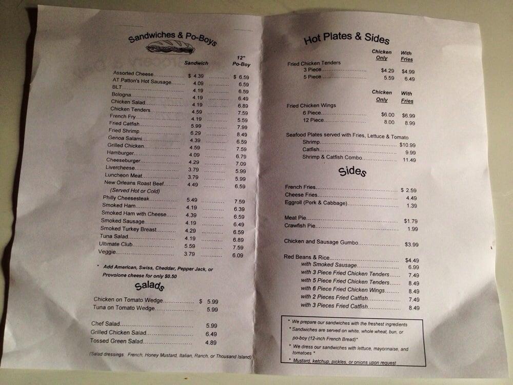 Menu at Quarter Grocery & Deli restaurant, New Orleans