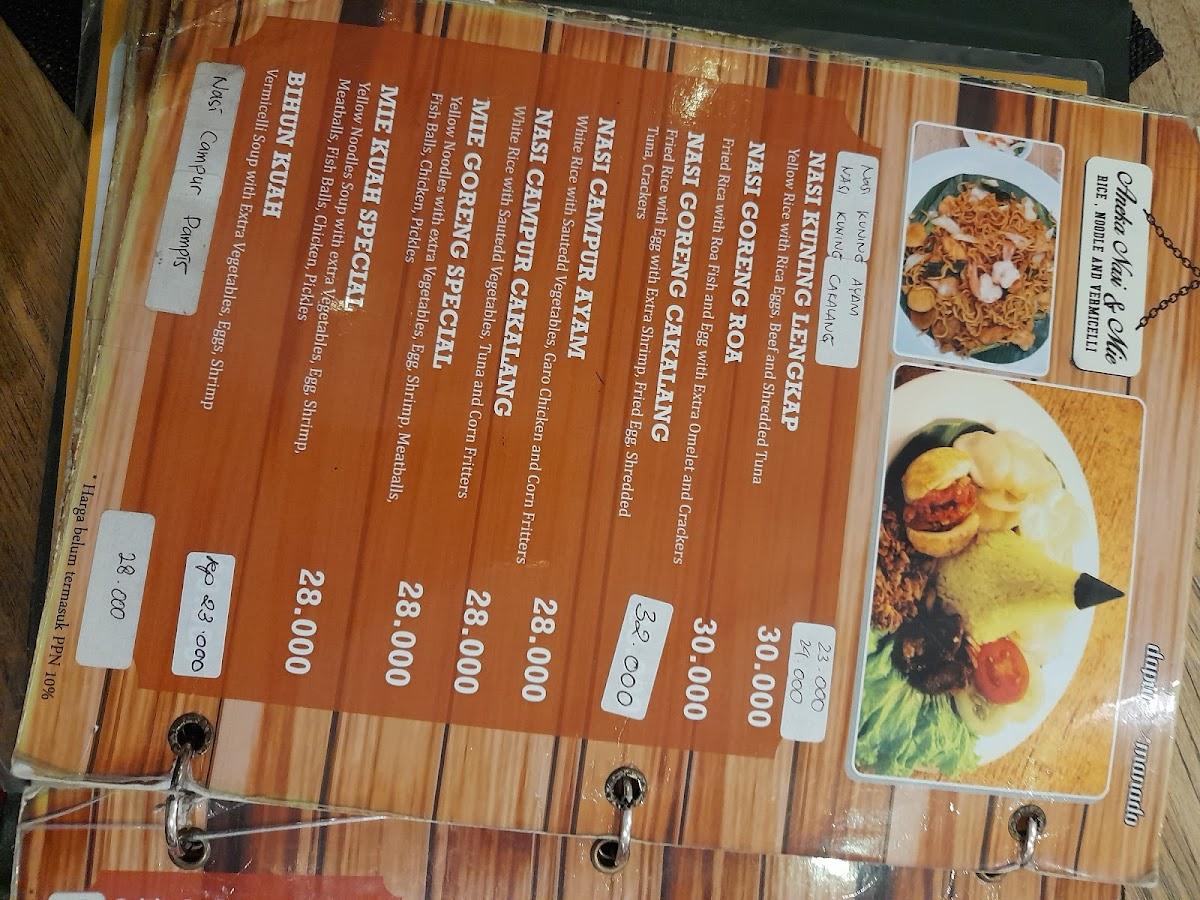 Menu at Dapur Manado Restaurant, Yogyakarta