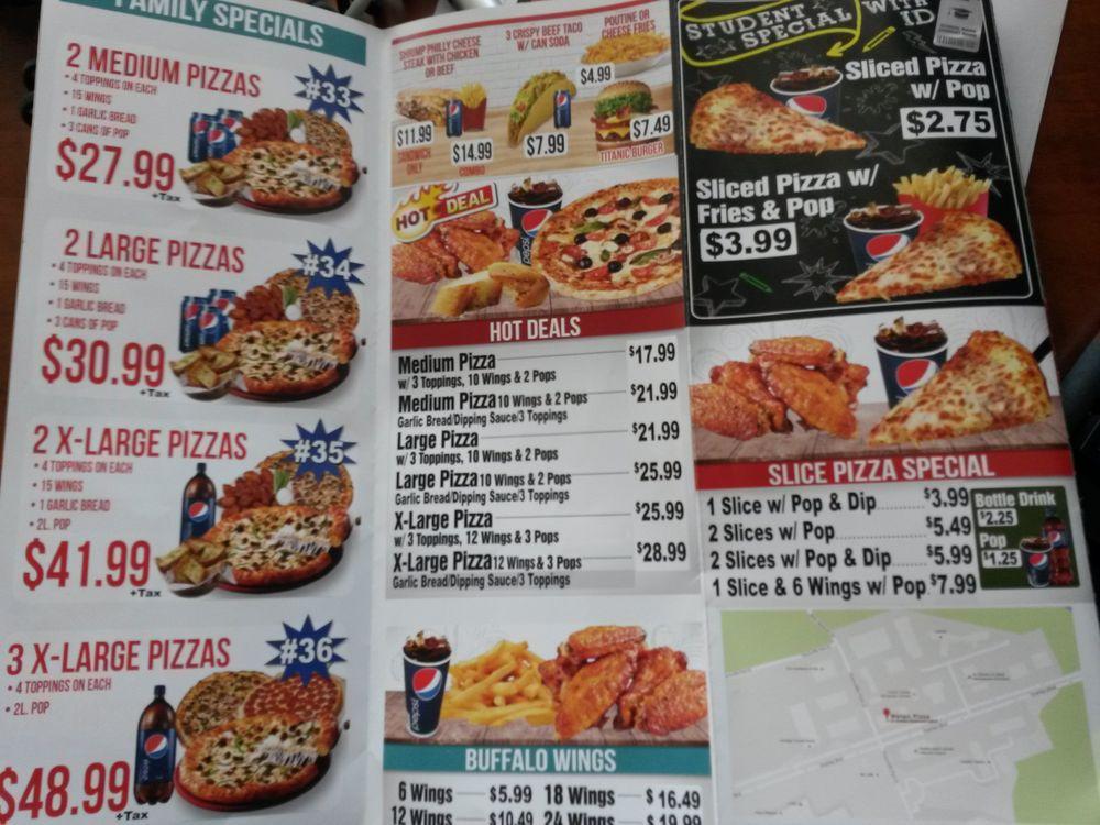 Menu at Watan Pizza pizzeria, Toronto