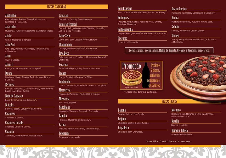 Menu at Dom Vicente - Dom Restaurante e Pizzaria, Santos