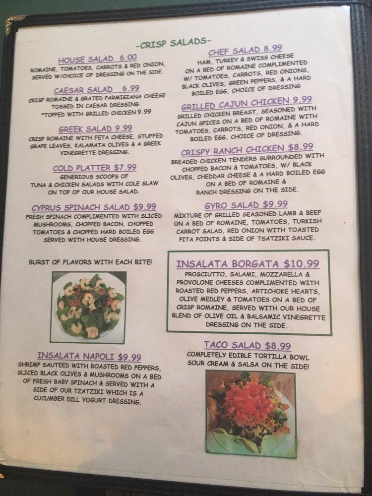 Menu at Market Street Grill restaurant, Onancock