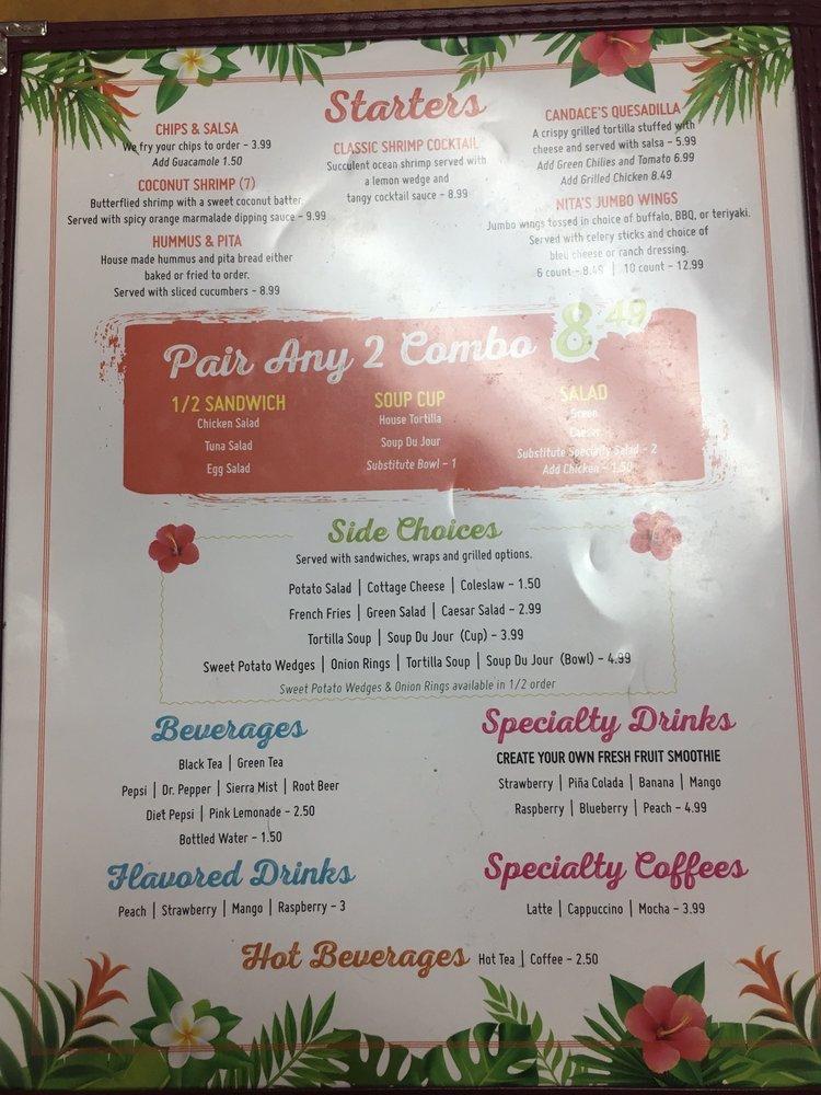 Menu at Creative Cafe, Casa Grande