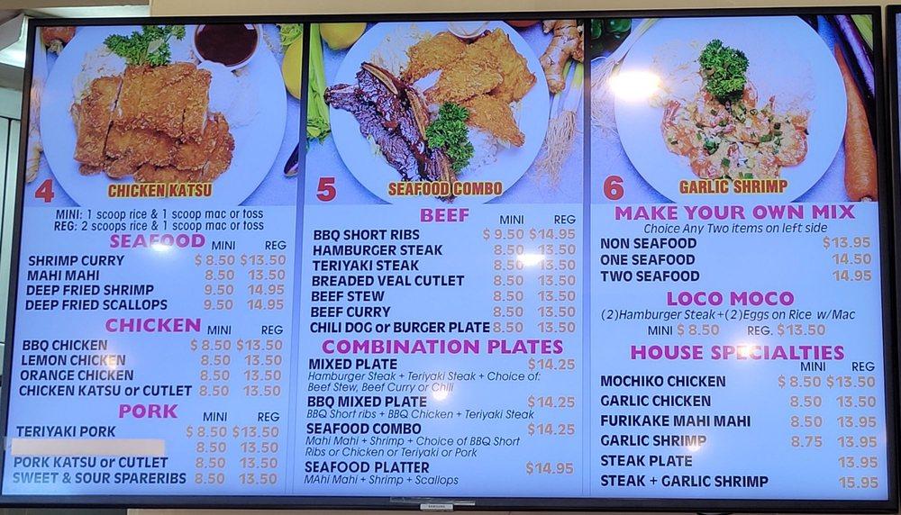 Menu at Loco Moco Drive Inn restaurant, Honolulu, Kalanianaʻole Hwy # C117