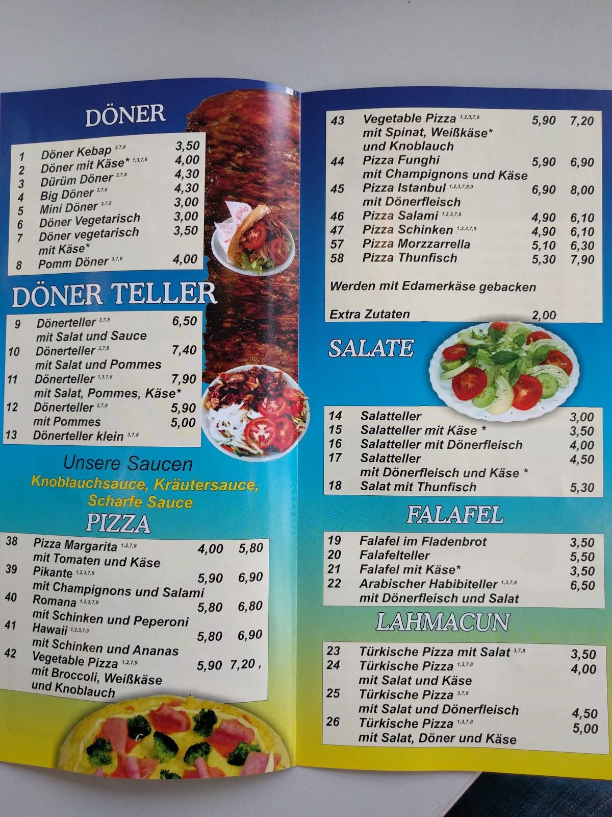 Speisekarte von Istanbul Imbiss restaurant, Binz