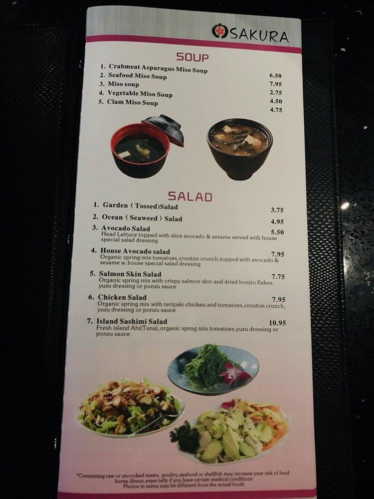 Menu at Sakura Sushi & Grill restaurant, Hilo, 200 Kanoelehua Ave