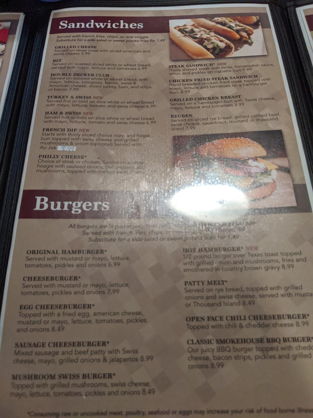 Menu at Old Street Diner restaurant, Chouteau
