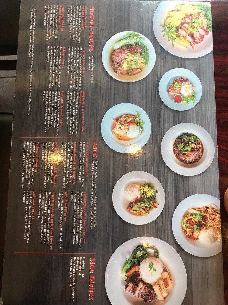 Menu at Umi Cafe, Issaquah