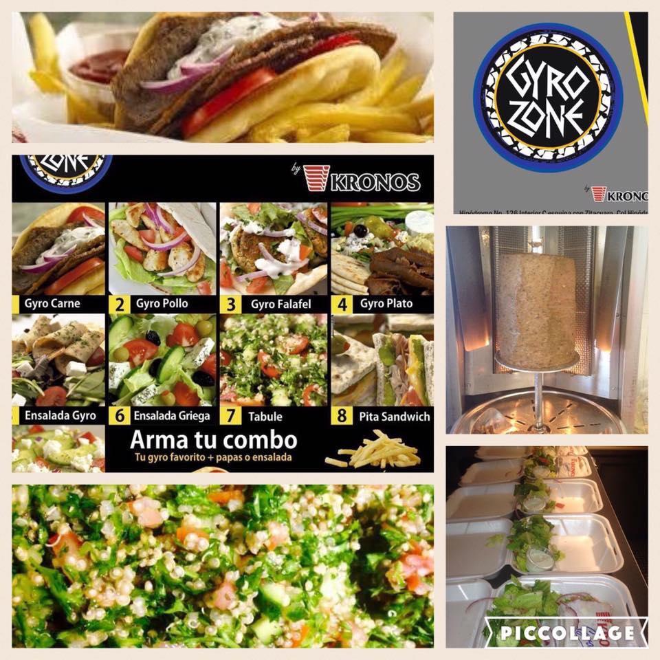 Menu at Gyro zone restaurant, Tijuana