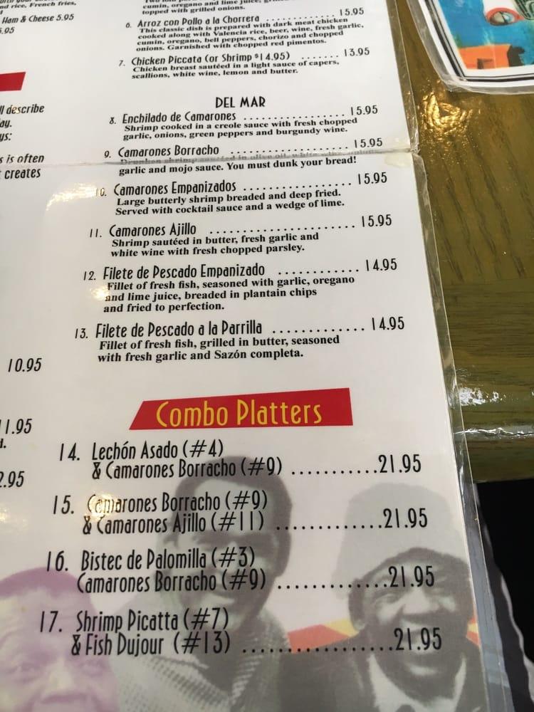 Menu at Habana Café restaurant, Gulfport, Gulfport Blvd S