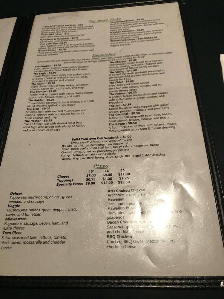 Menu at Kelly O'Brians Sports Bar, Colorado Springs