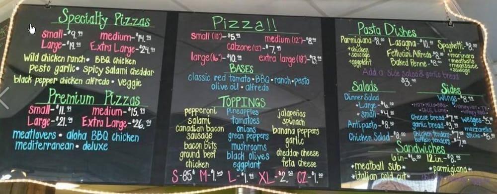 Menu at TK Pizza & Pasta pizzeria, Tehachapi