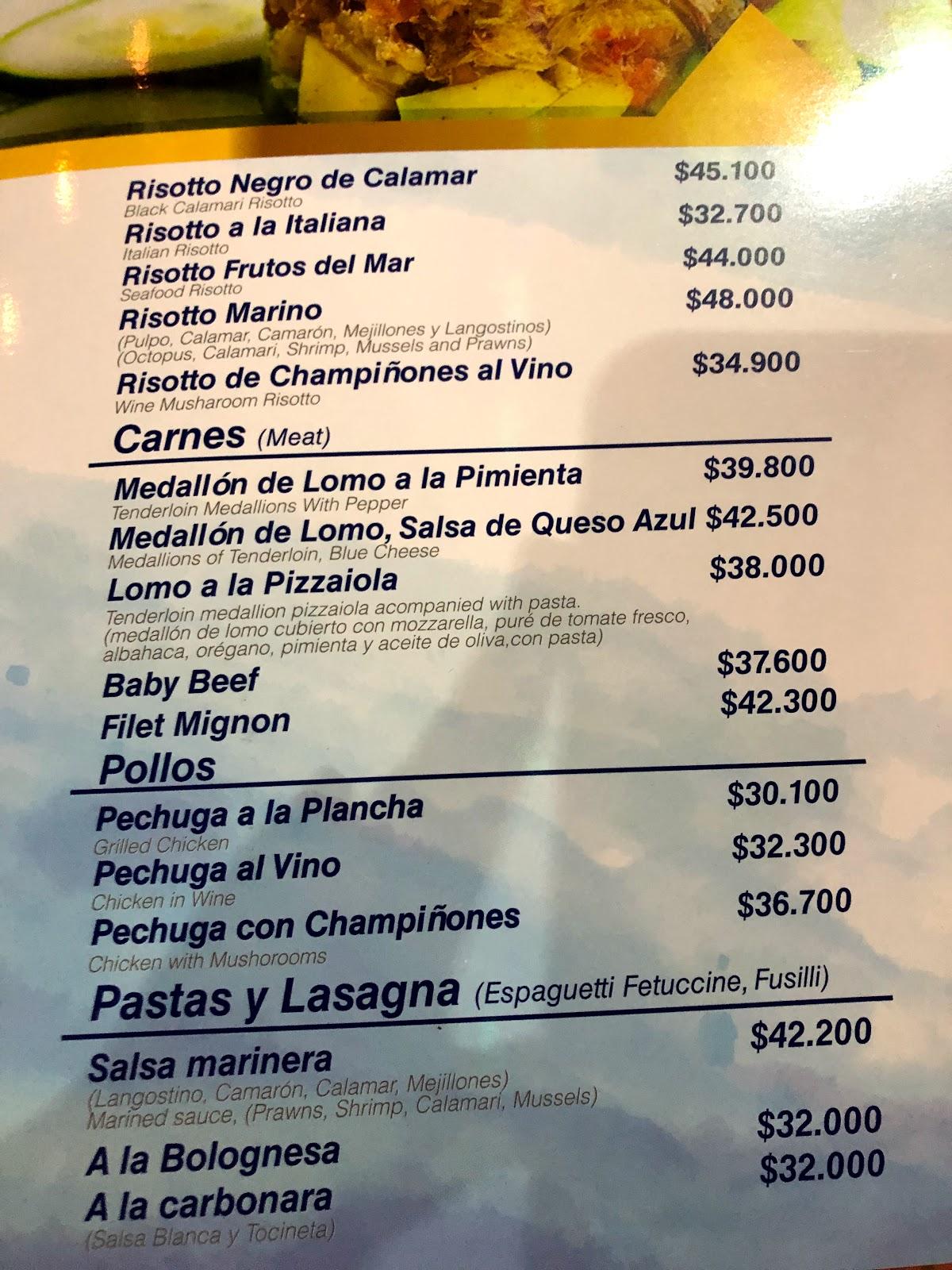 Carta del restaurante Donde Chucho Gourmet, Santa Marta, Cl. 19 #2 - 17