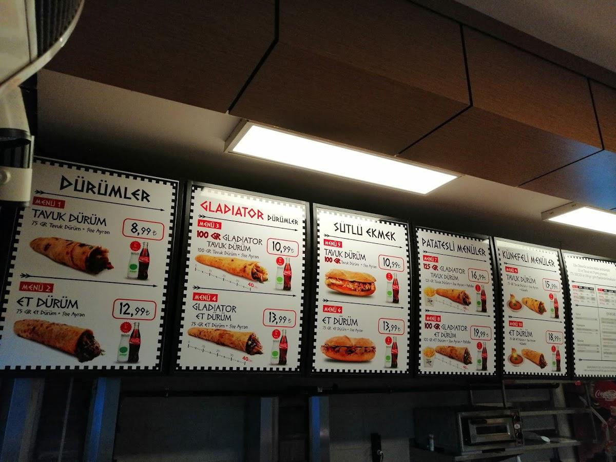 Menu at Efes Döner, Adana