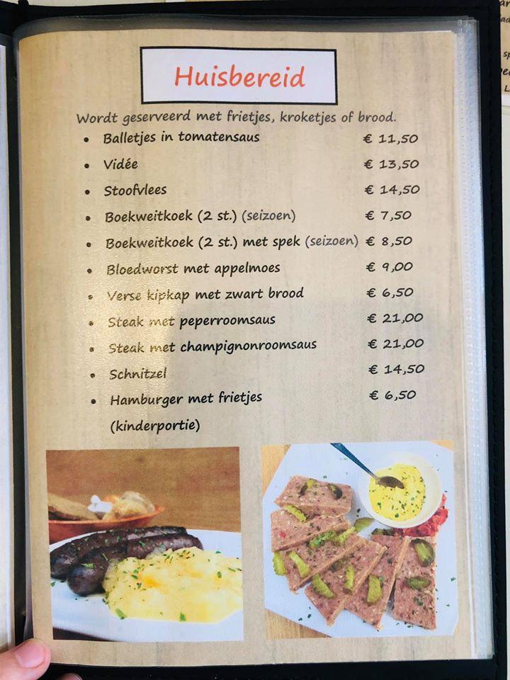 Menu at effe anders helchteren, Houthalen-Helchteren