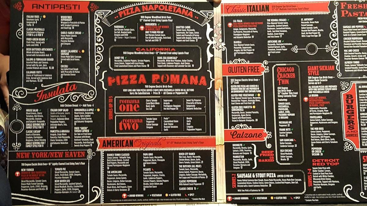 Menu at Pizza Rock pub & bar, Las Vegas, 201 N 3rd St