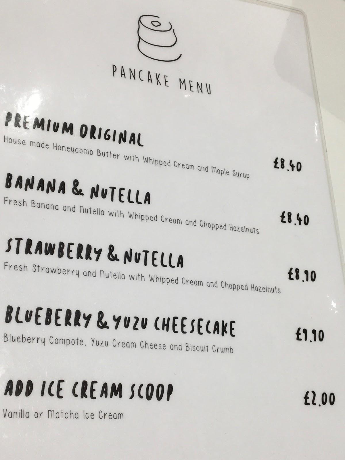 Menu at Fuwa Fuwa Café - Bloomsbury restaurant, London