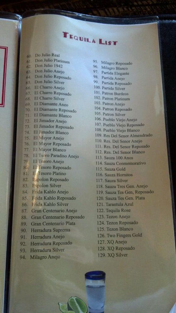 Menu at Que Pasa Mexican Cafe, Atascadero