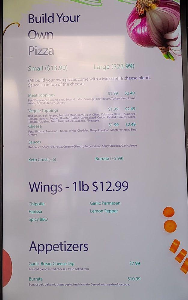 Menu at Xtra Cheese pizzeria, Whittier