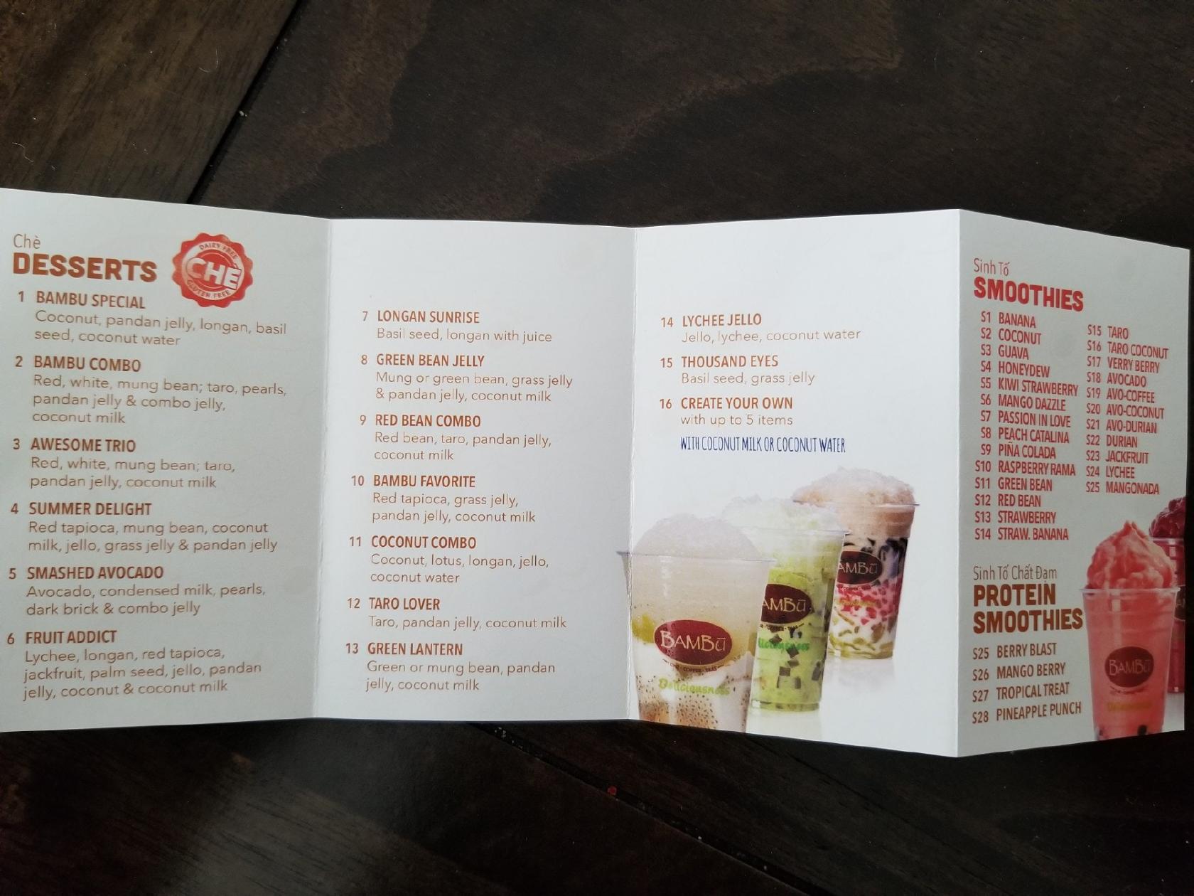 Menu at Bambu Lowell pub & bar, Lowell, 199 Plain St #8a