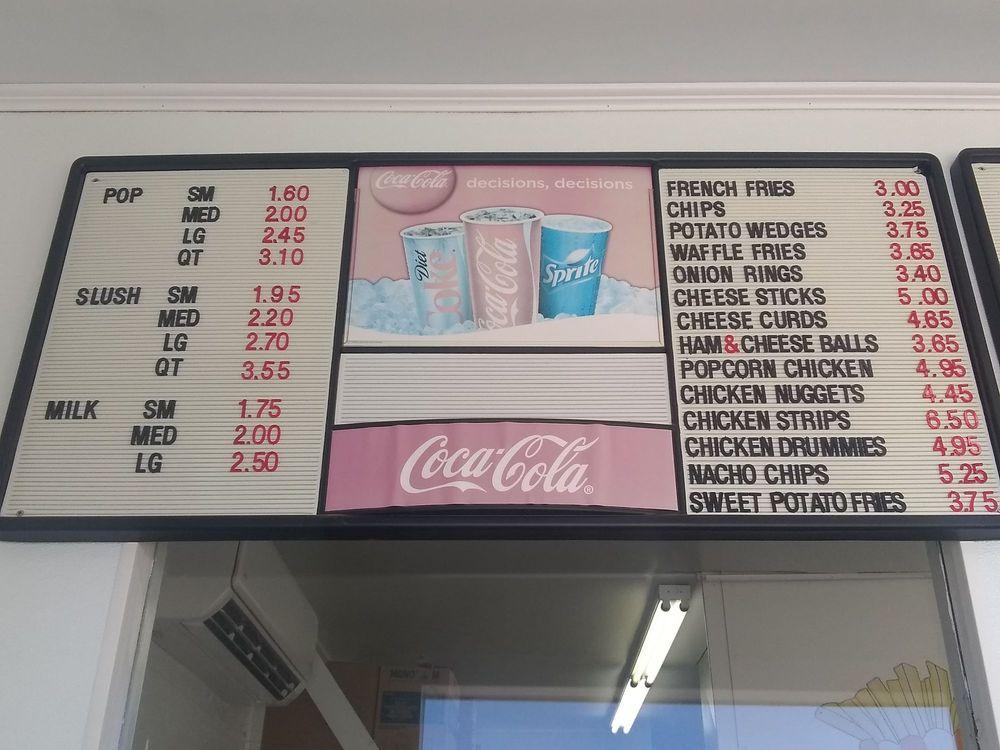 Menu at Burger Hut restaurant, Mahnomen