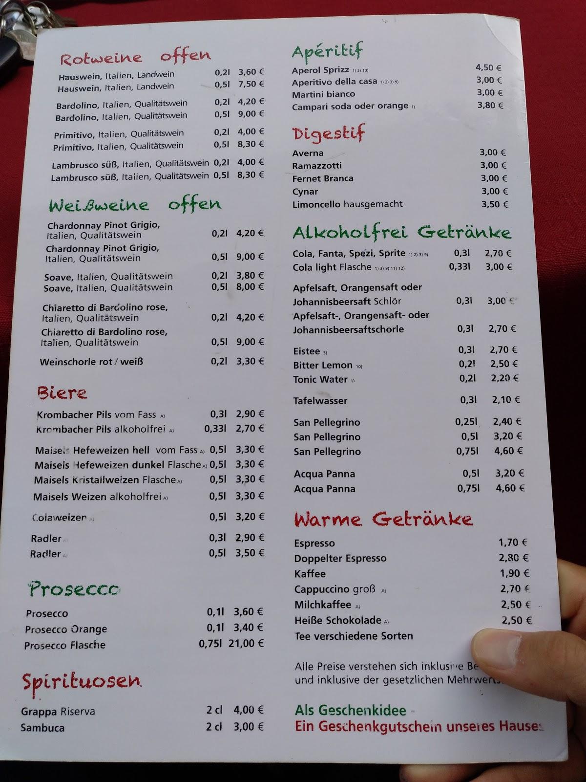 Speisekarte von Ristorante Il Pomodoro pizza, Radolfzell am Bodensee