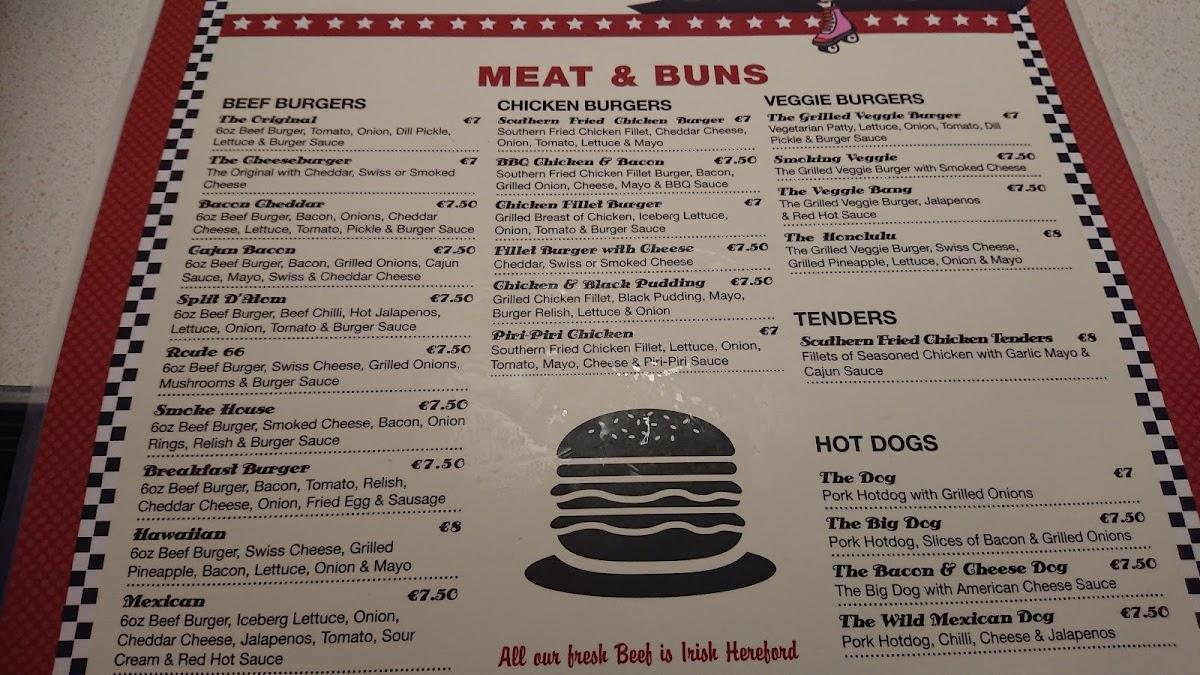 Menu at Shake Dog fast food, Drogheda, Drogheda Town Centre