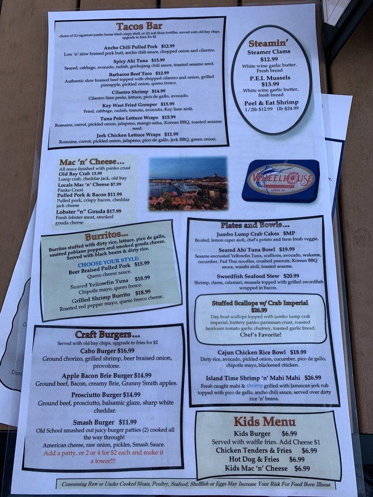 Menu at Wheelhouse pub & bar, Lewes