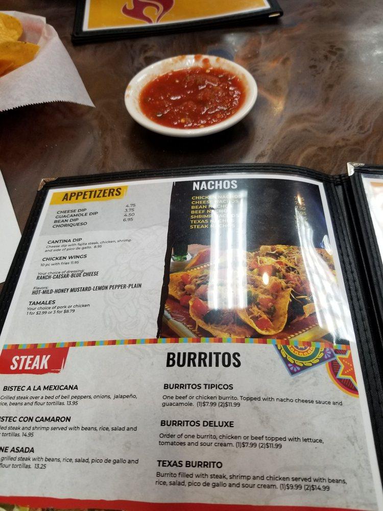Menu at Rinconcito Azteca Bar & Grill, Fayetteville