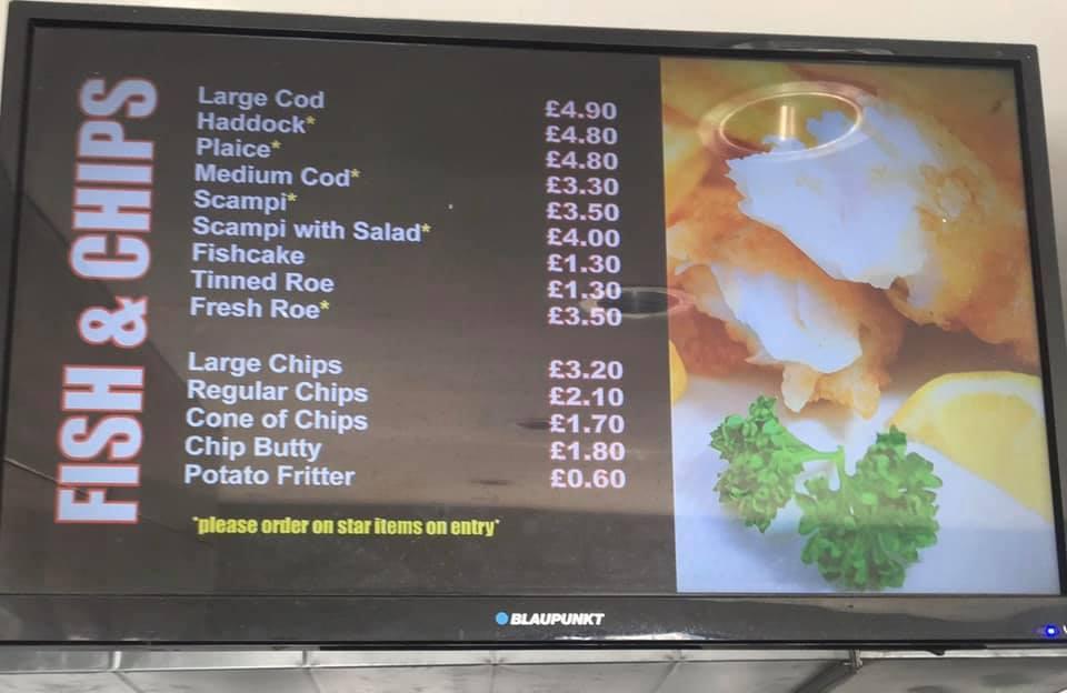 Menu at Alcester Fish Bar, Alcester