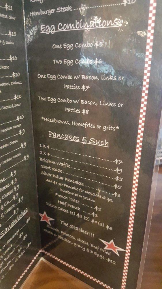 Menu at The Daybreak diner restaurant, Orlando