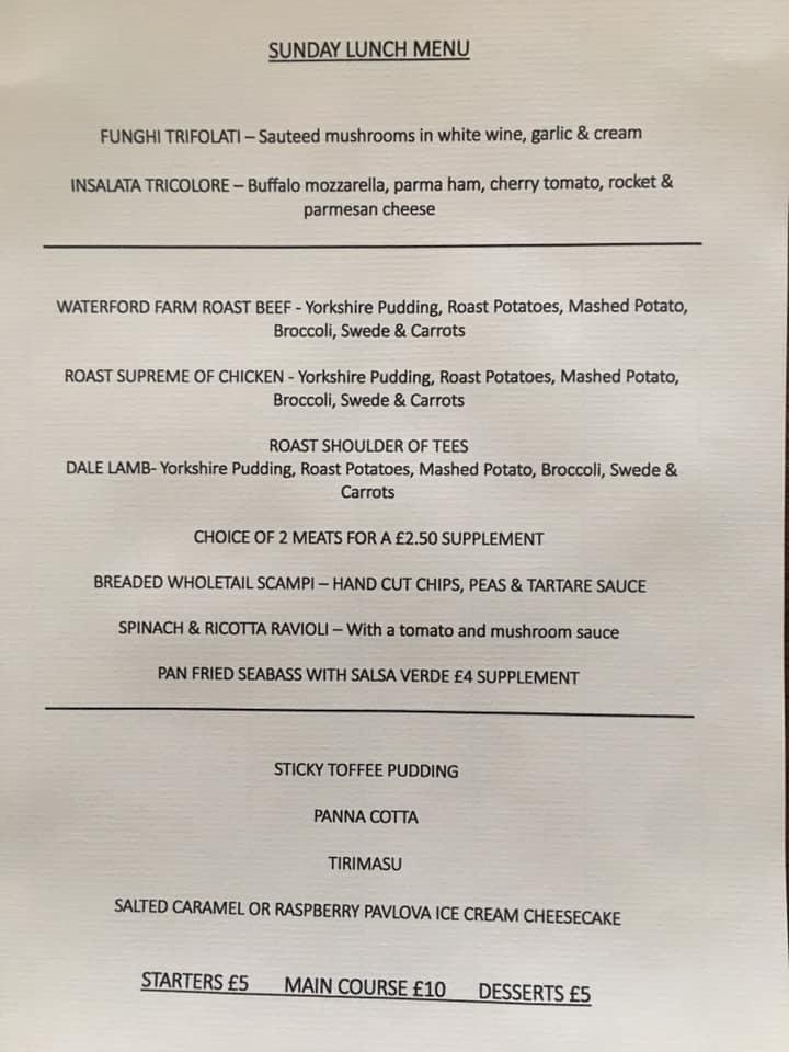 Menu at Black Horse, Ingleton pub & bar, Ingleton