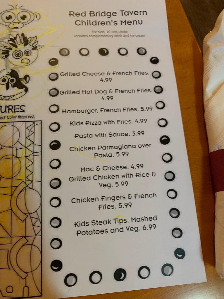 Menu at Red Bridge Tavern pub & bar, East Providence