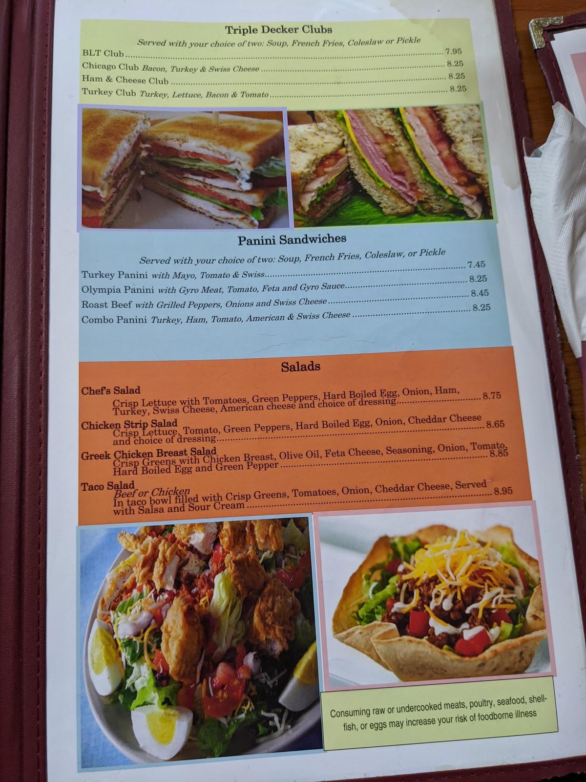 Menu at Anderson Grill restaurant, Anderson